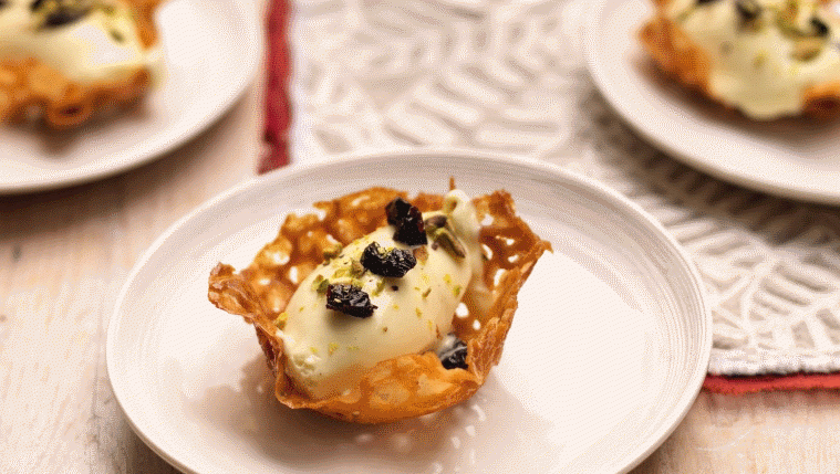 Organic Brandy Snap Cases with White Chocolate Mousse Recipe | Food ...