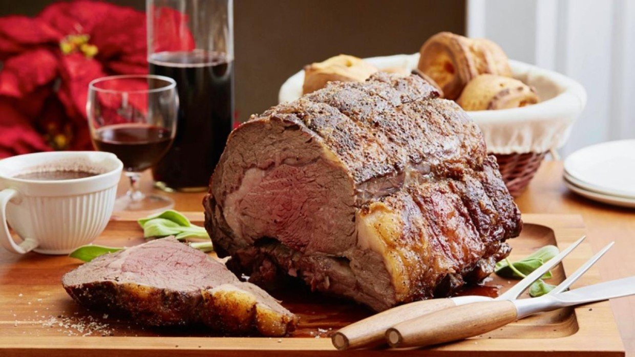 Dry-Aged Standing Rib Roast with Sage Jus Recipe | Food Network UK